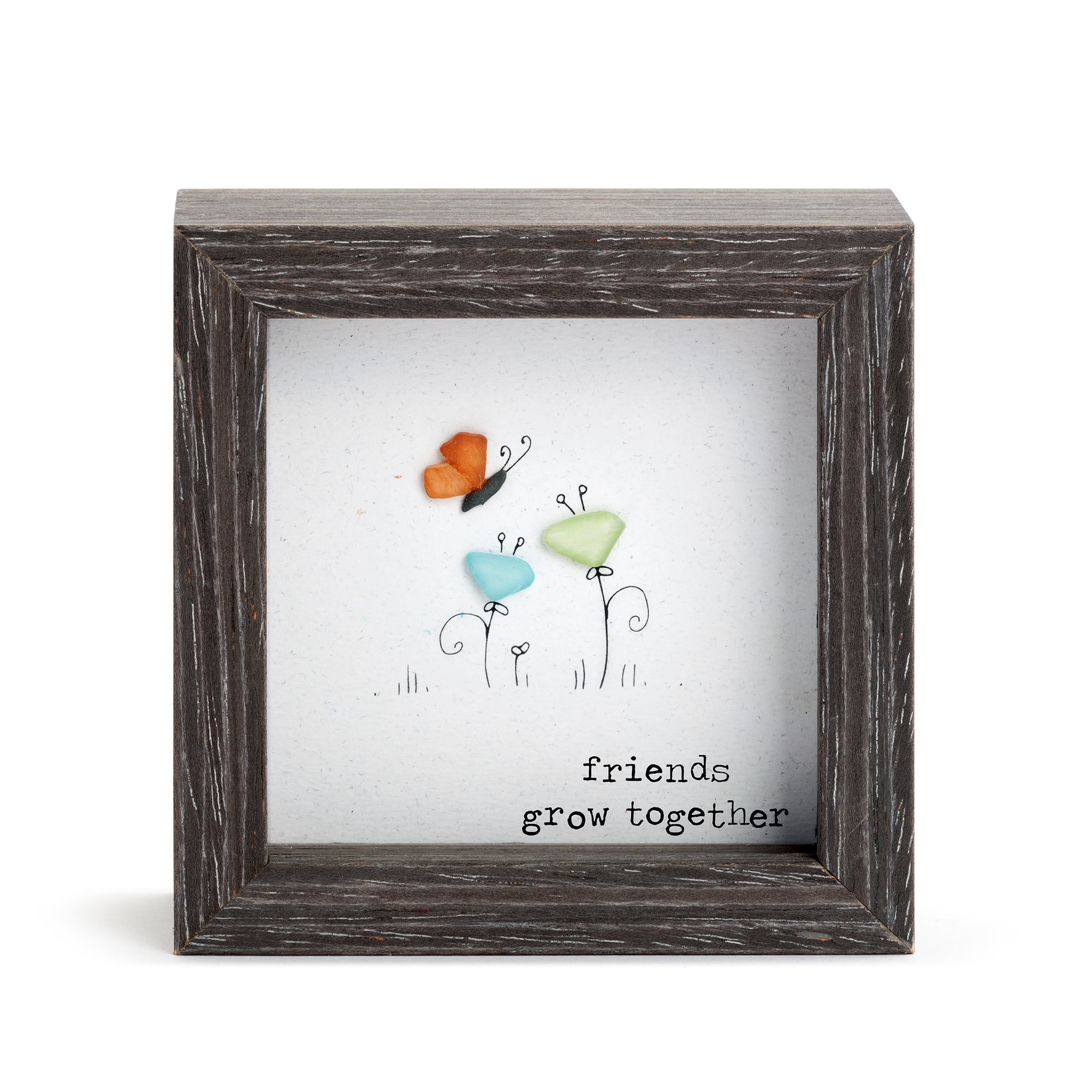 DEMDACO 4" x 4" Wood and Glass Shadow Box - Walmart.com