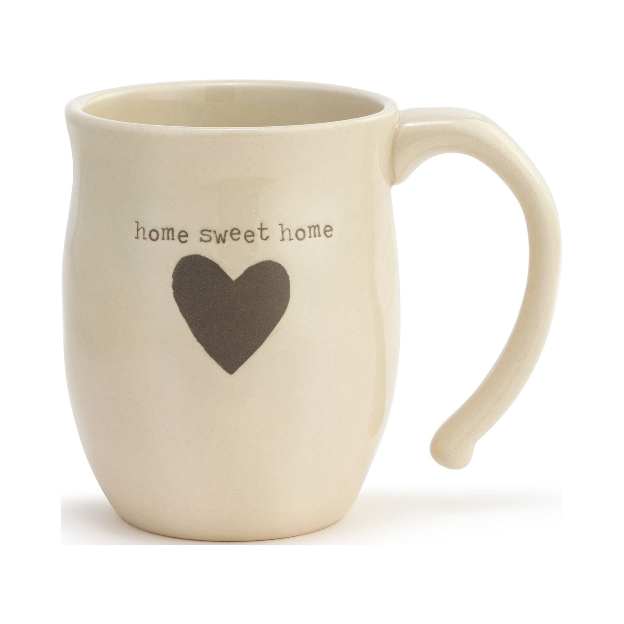 Demdaco Home Sweet Heart Cream 16 ounce Ceramic Stoneware Novelty ...