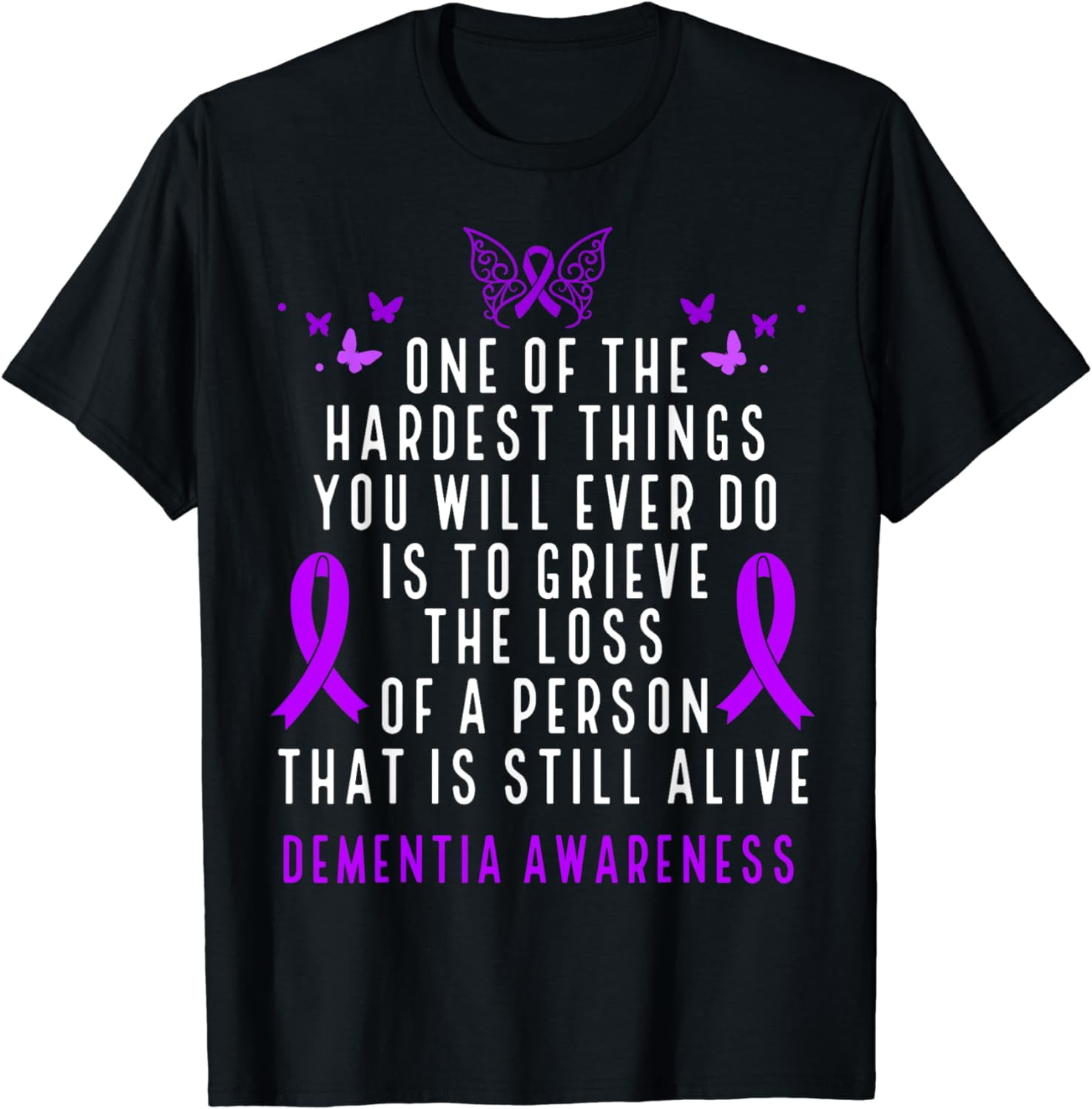 Dementia Awareness Month Butterfly Warrior Alzheimers T-Shirt - Walmart.com