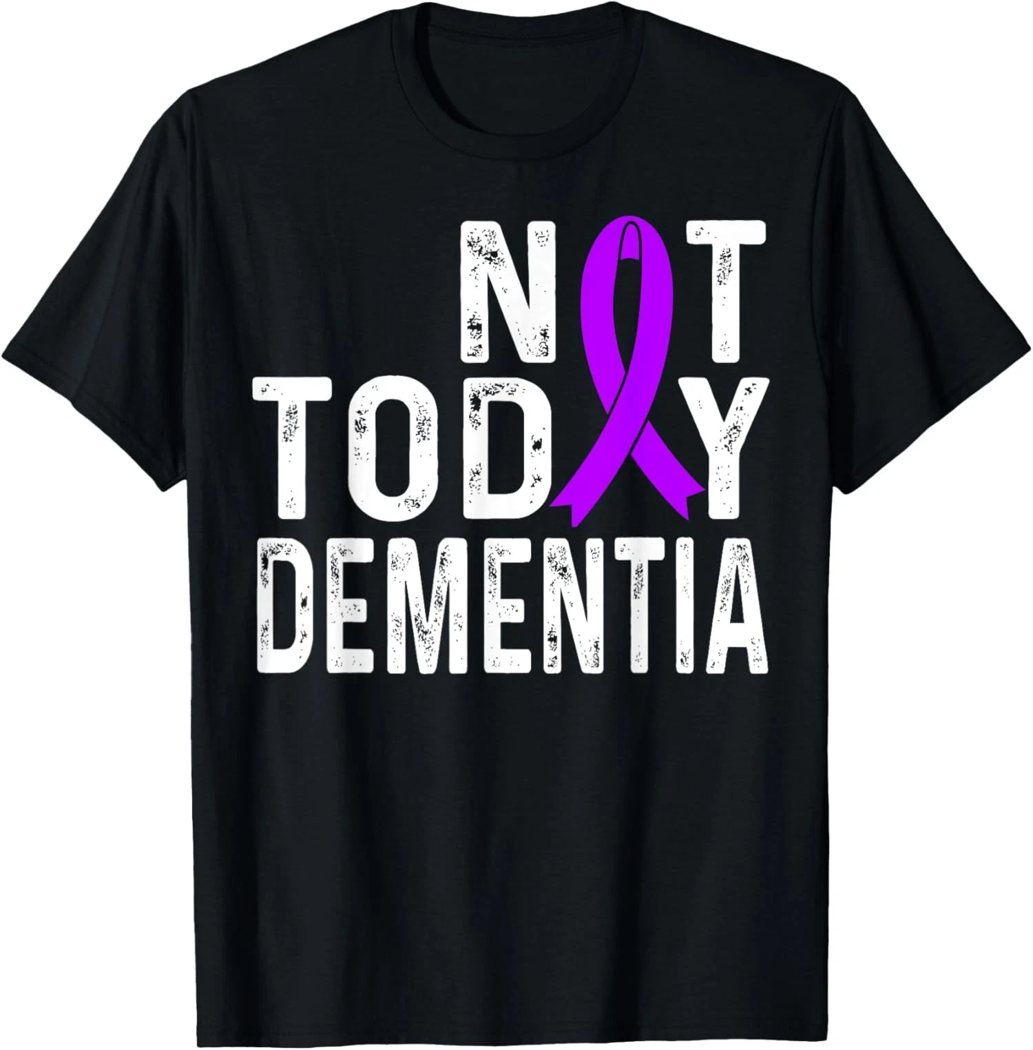 Dementia Awareness Not Today Purple Ribbon Support Medical Health Art ...