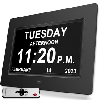 Digital Wall Clock LCD Large Number Time Temperature Calendar Alarm ...
