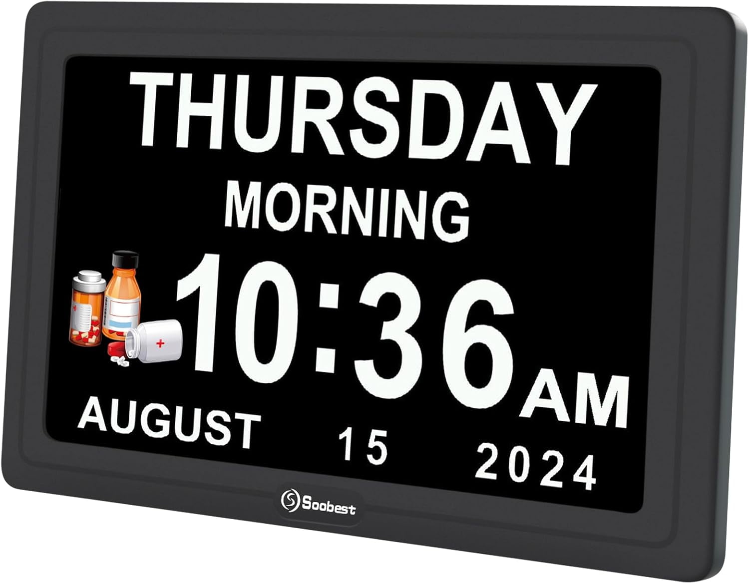 Dementia Digital Clock for Seniors Elderly, 20 Alarm Reminders 3 ...