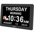 Dementia Digital Clock for Seniors Elderly, 20 Alarm Reminders 3 ...
