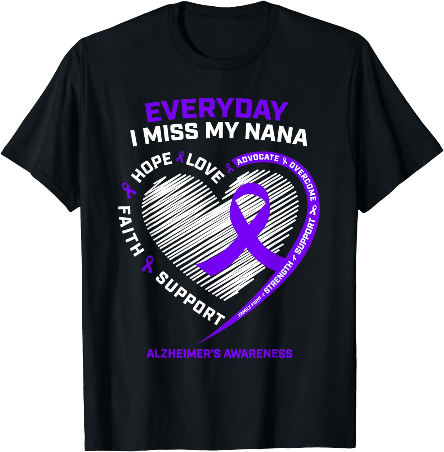 Dementia Loving Memory Of Miss My Nana Alzheimers Awareness T-Shirt ...