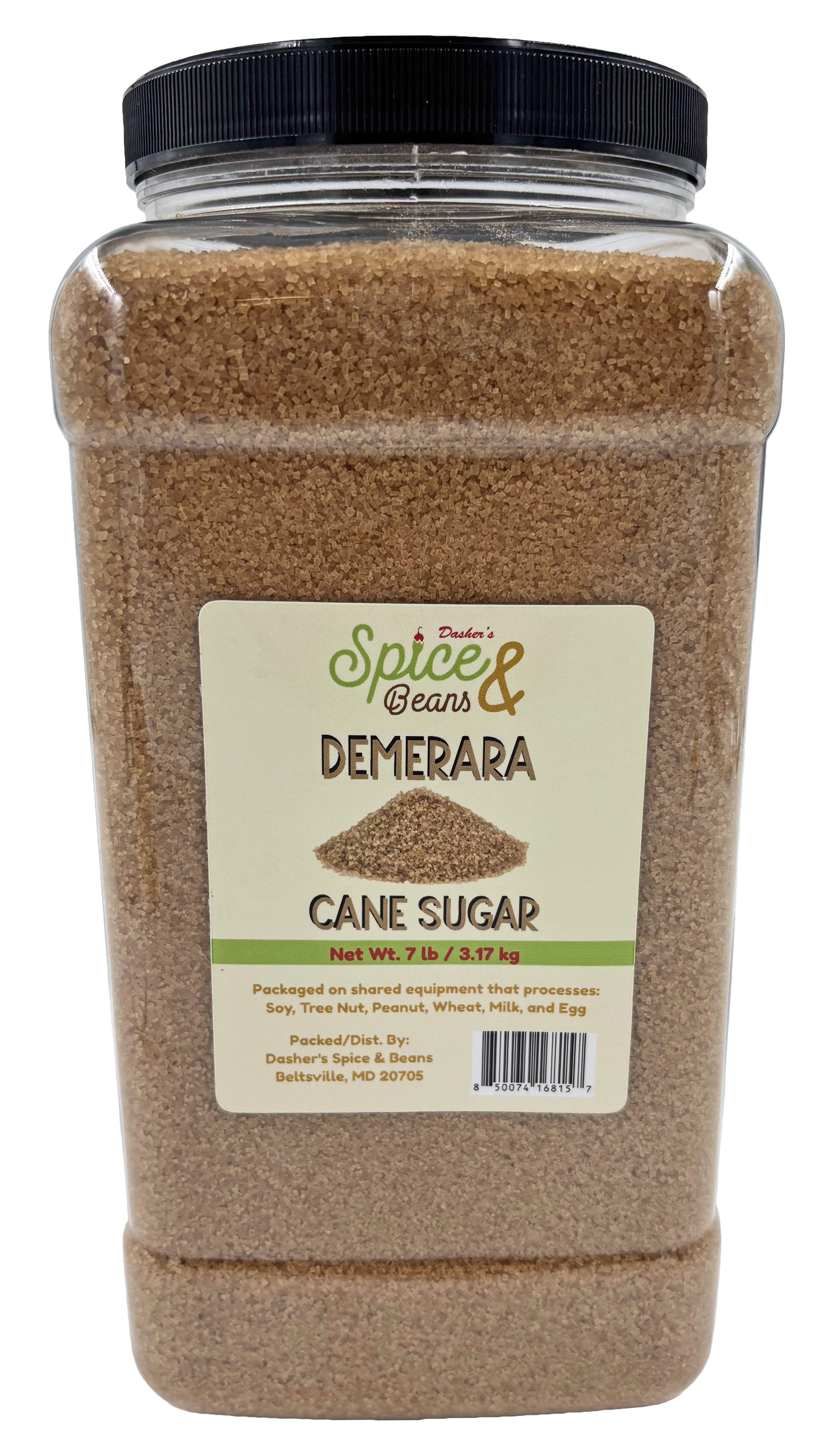 Demerara Cane Sugar | Dasher's Spice & Beans | 7 lb Container - Walmart.com