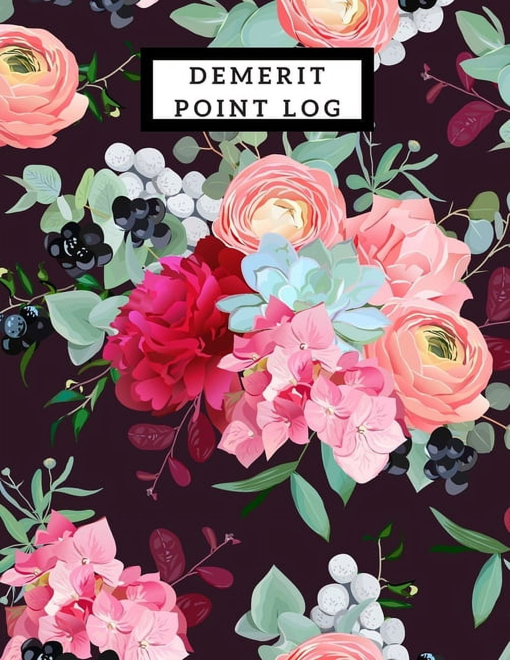 Demerit Point Log Demerit Log Sheet Organizer Reference Point