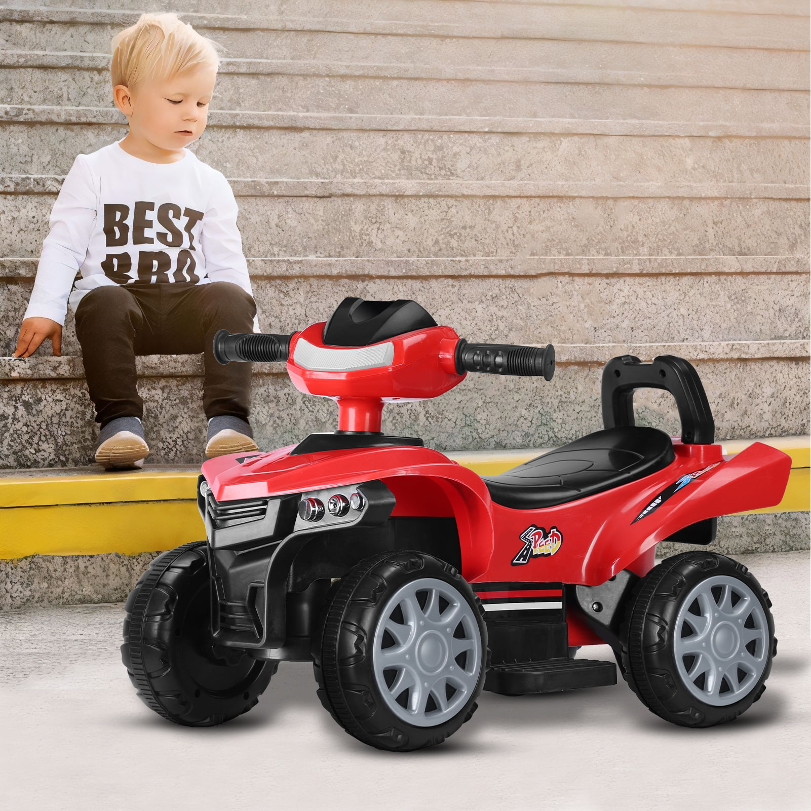 Demete 6V Kids Ride On Car, 4-Wheels Quad ATV Play Car, Toddler ...