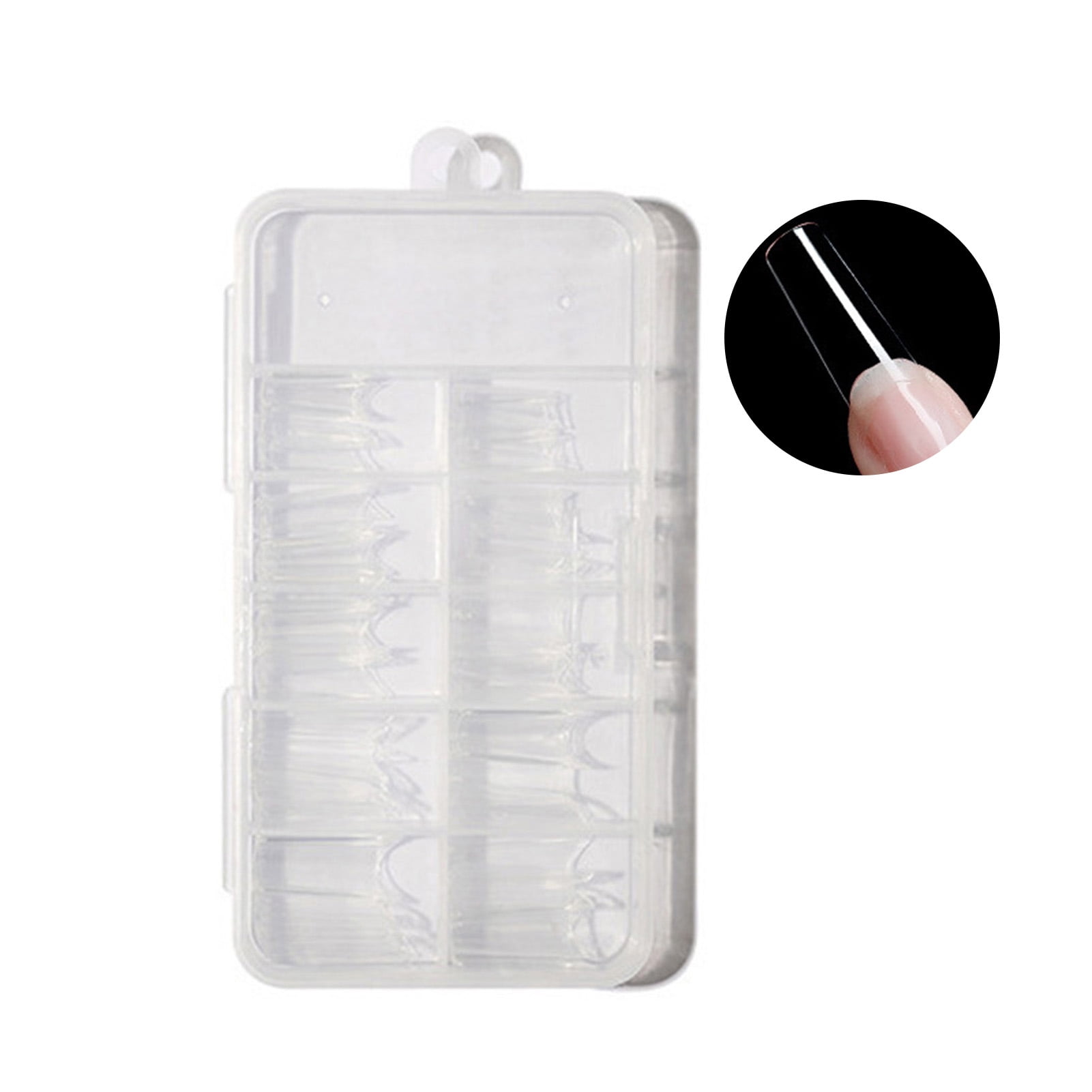 Demete Fake Nails Transparent False Nail Extension Tips 100Pcs/Box ...