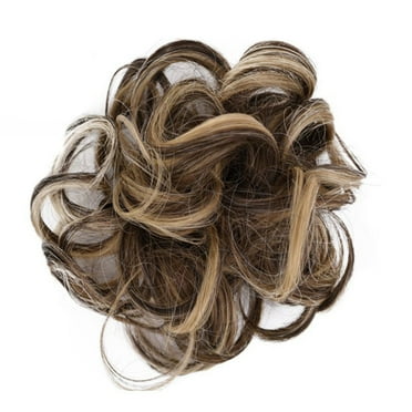 Jademall 1PC Messy Hair Bun Elastic Drawstring Loose Wave Large Curly ...