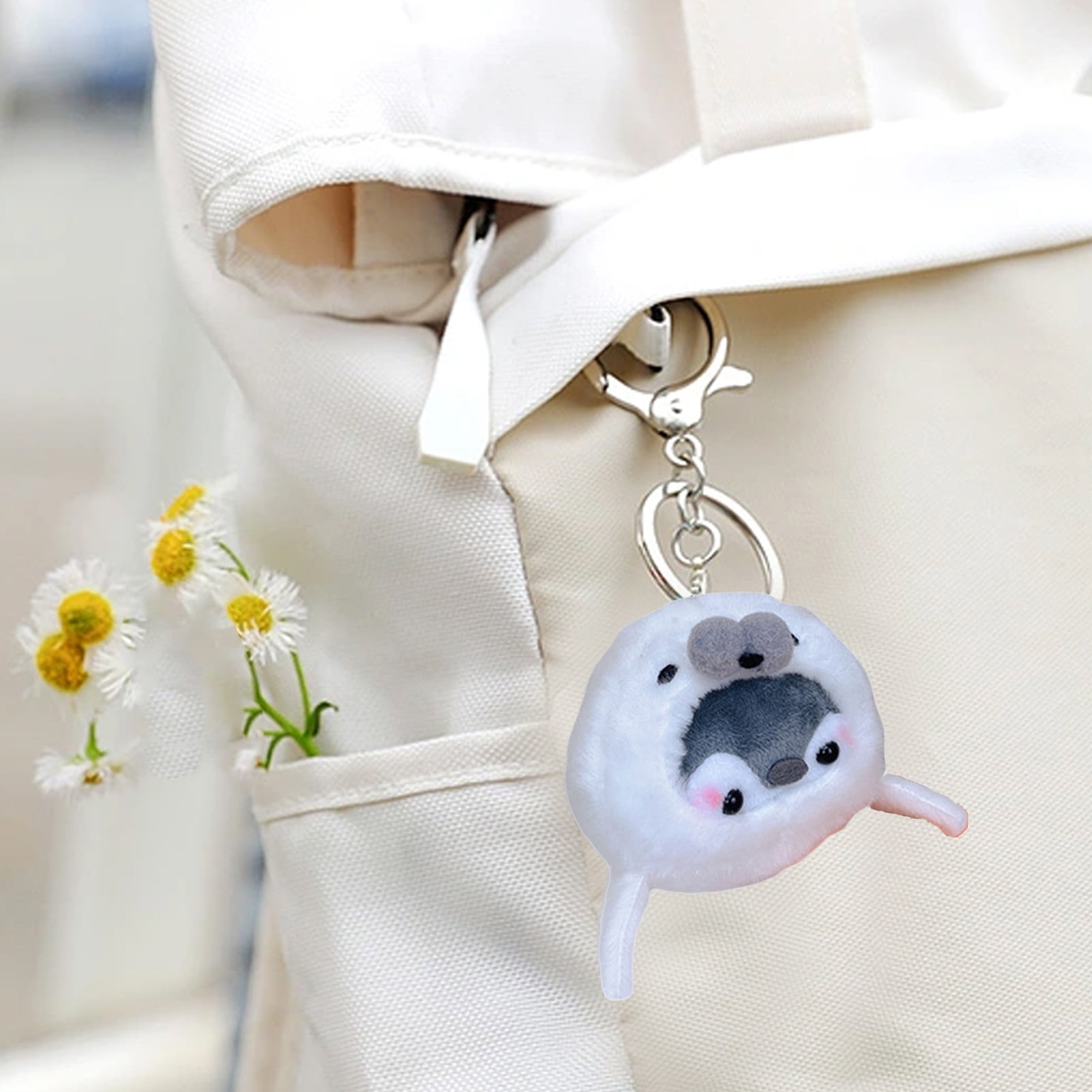 Demete Keychain Pendant Decorative Plush Stuffed No Odor Stainless ...