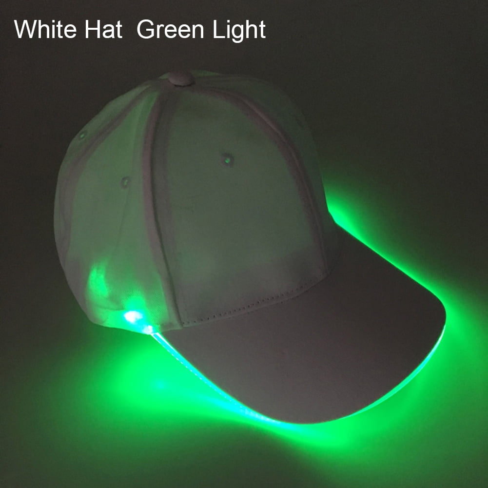Demete LED Luminous Baseball Cap Unisex Solid Color Party Light Hat ...