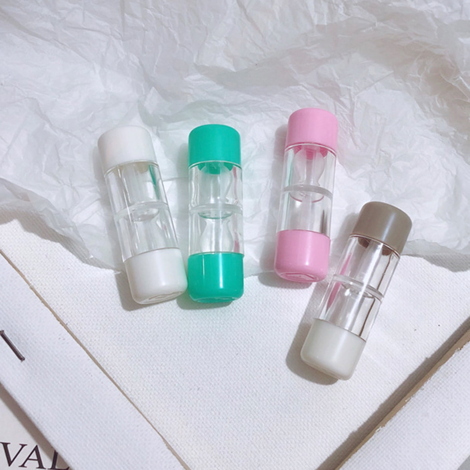 Demete Minimalist Contact Lenses Case Durable Reusable Storage Box with ...