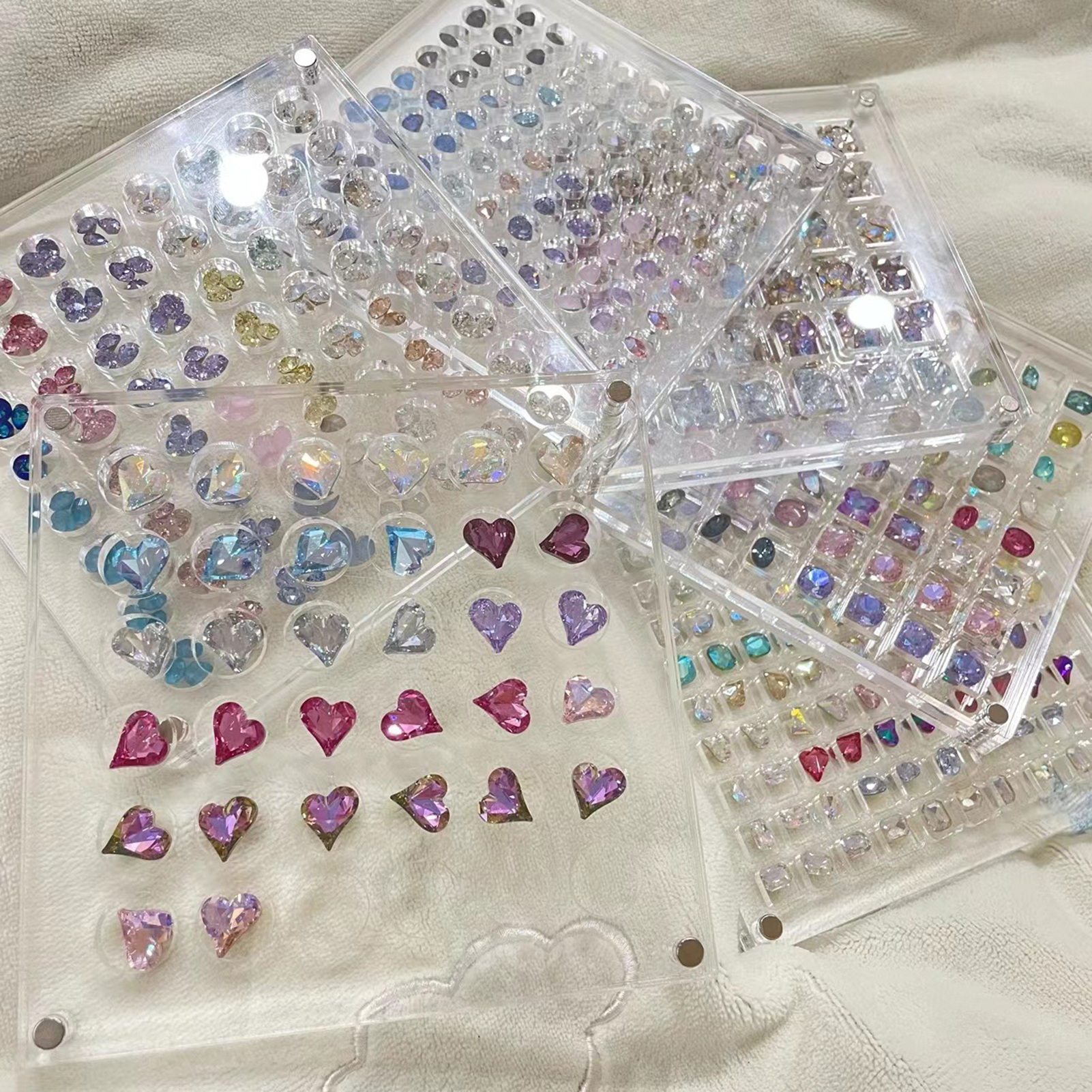 Demete Nail Box Clear Acrylic Storage Containers Eco-friendly Art ...