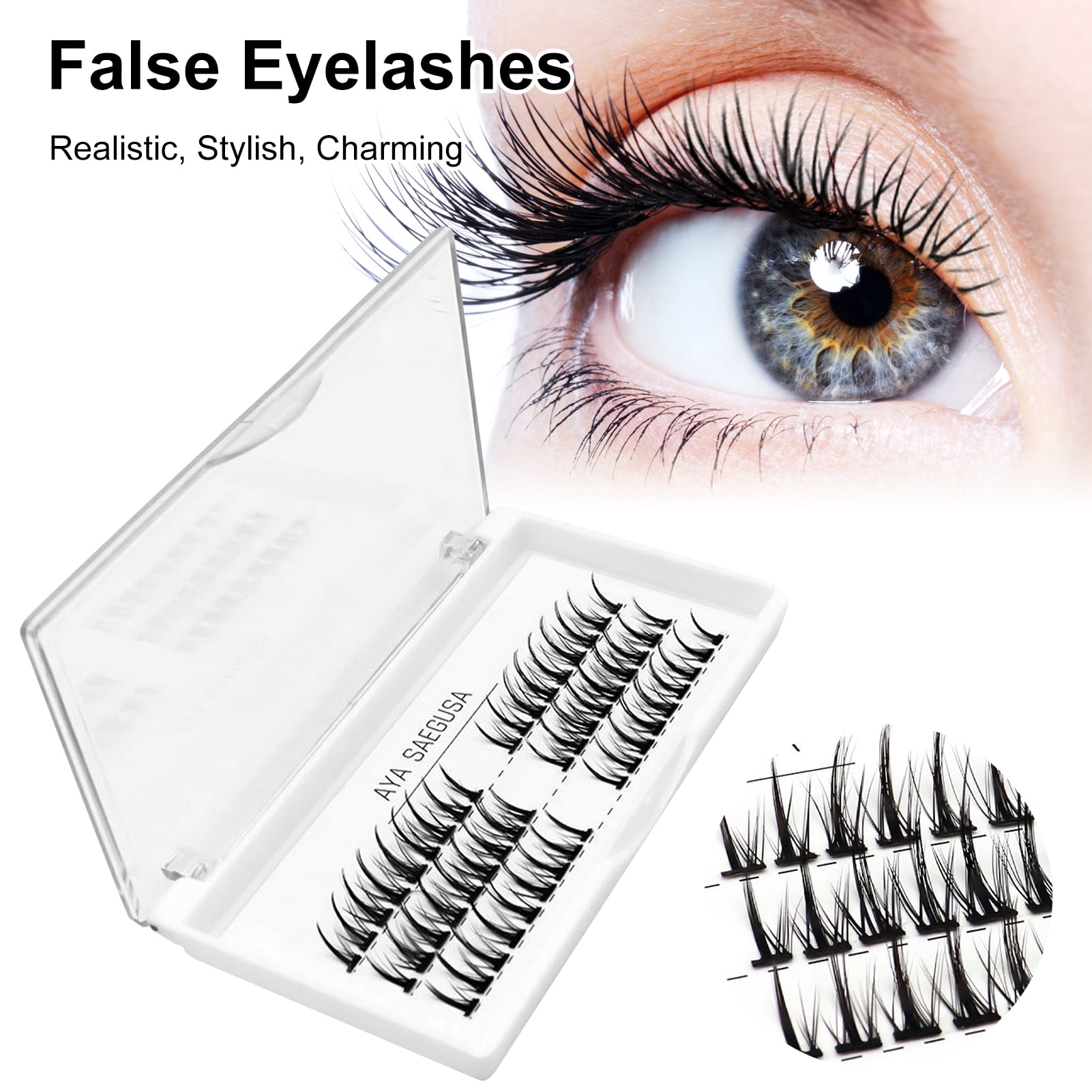 Demete Realistic Stylish Charming 54 Clusters/Box False Eyelashes ...