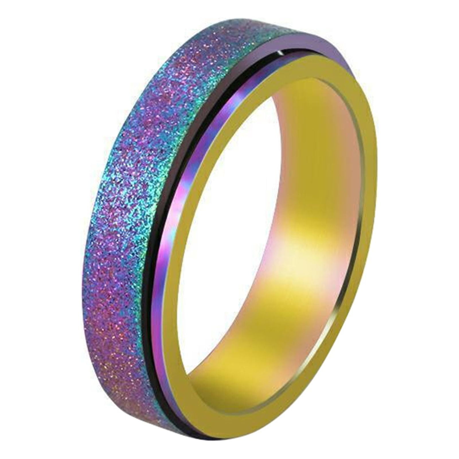 Demete Spinner Ring Unisex Popular Stress Relieving Sand Blast Finish ...