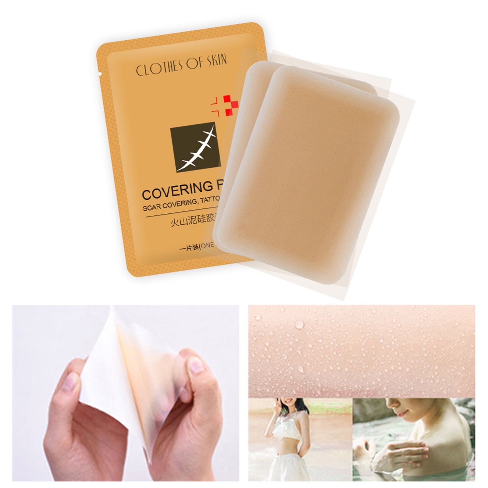 Demete Tattoo Cover-Up Sticker Waterproof Scar Concealing Patch ...