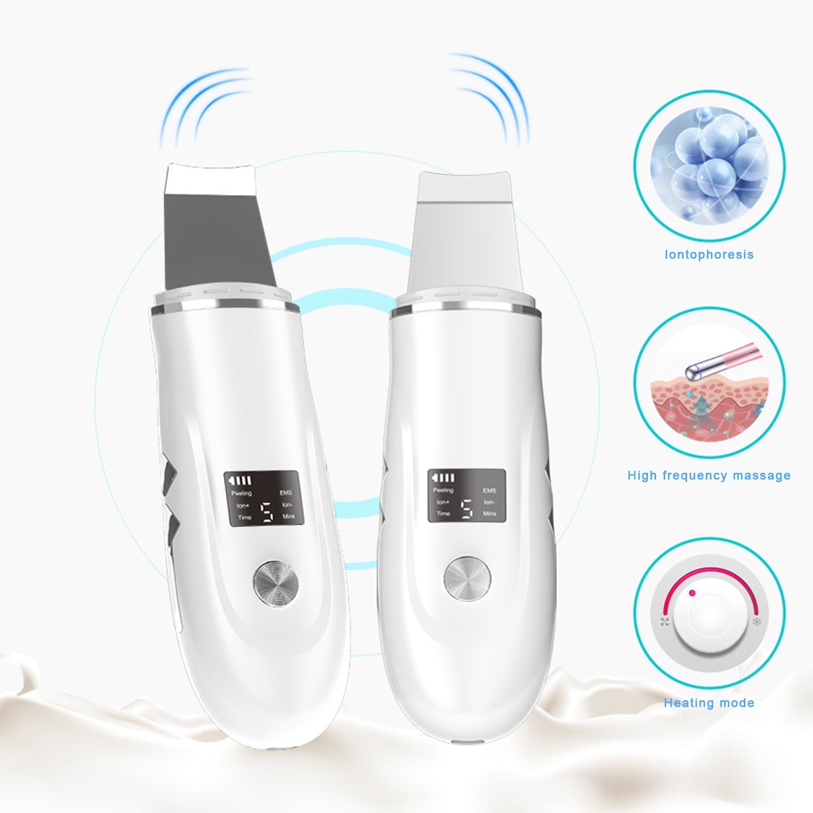 Demete Ultrasonic Peeling Machine Skin Spatula Deep Cleansing Face ...