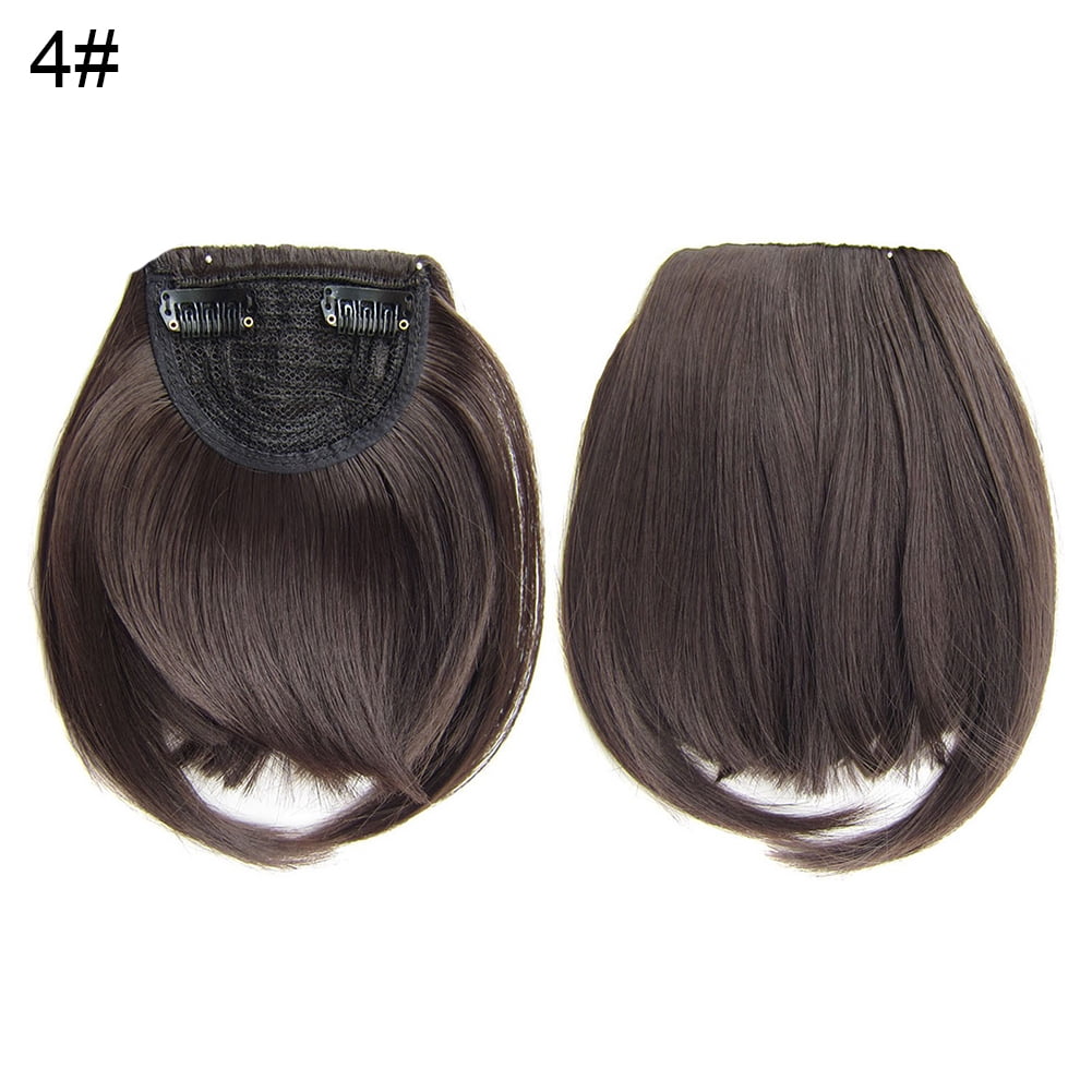 Demete Wig Girls Clip-in Front Hair Extension Straight Synthetic Fringe ...