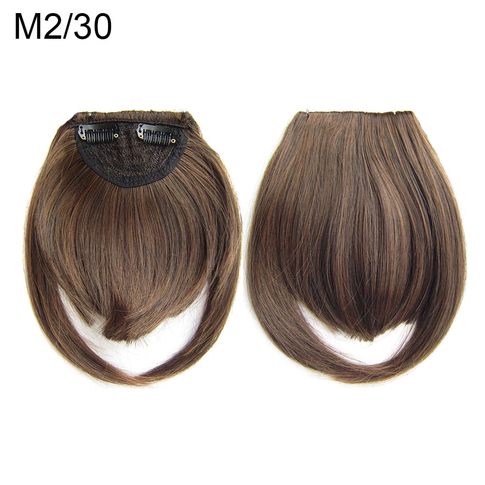 Demete Wig Girls Clip-in Front Hair Extension Straight Synthetic Fringe ...