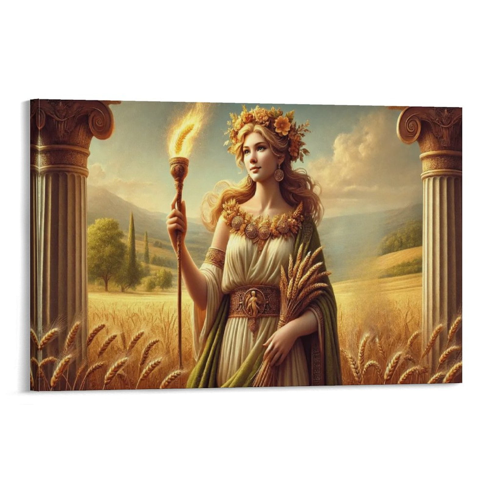 Demeter - Gods of The Harvest Greek Mythology Poster Canvas Art Poster ...
