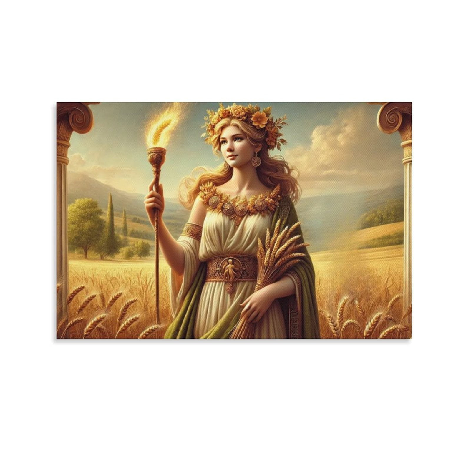 Demeter - Gods of The Harvest Greek Mythology Poster Artworks Canvas ...
