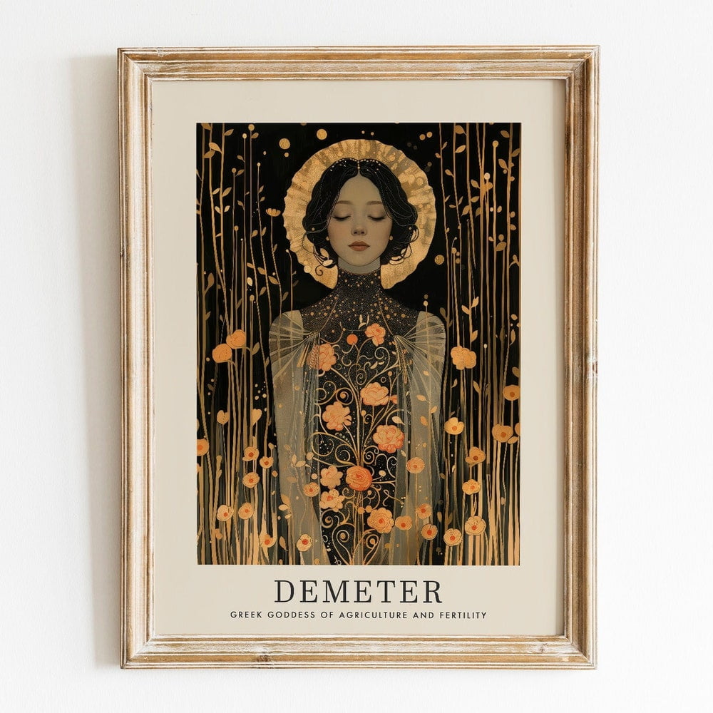 Demeter Greek Goddess Of Agriculture And Fertility, Art Nouveau Print ...