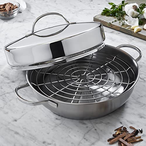 Demeyere Resto 4-pc Stainless Steel Stovetop Smoker Set, Silver, 11.5 ...