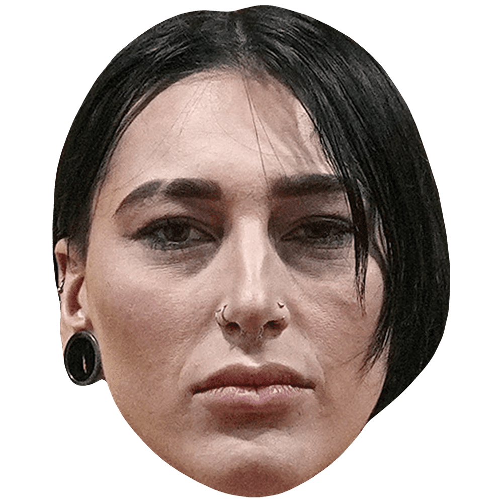 Demi Bennett (Serious) Celebrity Mask, Flat Card Face, Fancy Dress Mask ...