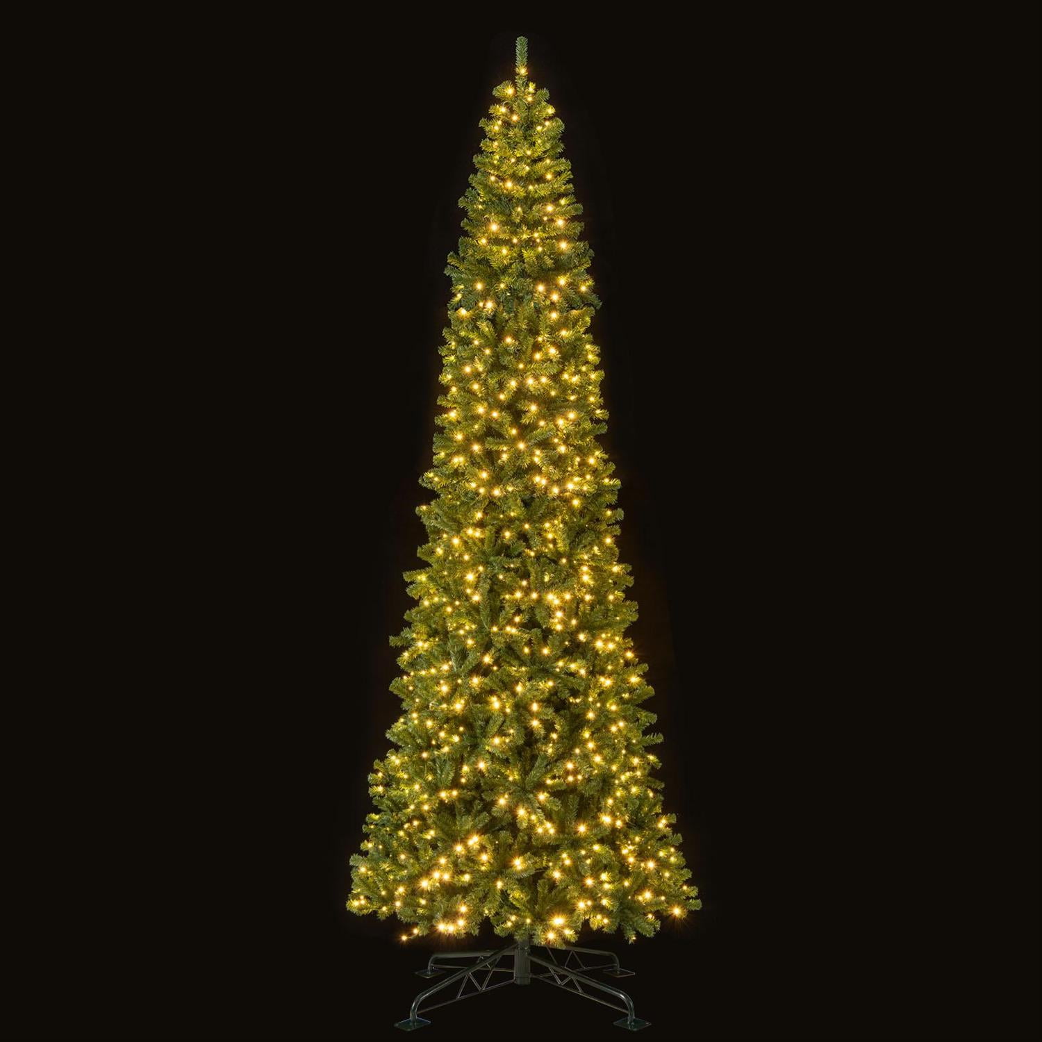 Demi Bonn 12FT Tall Hinged Pre-lit Artificial Christmas Tree, 2536 PVC ...