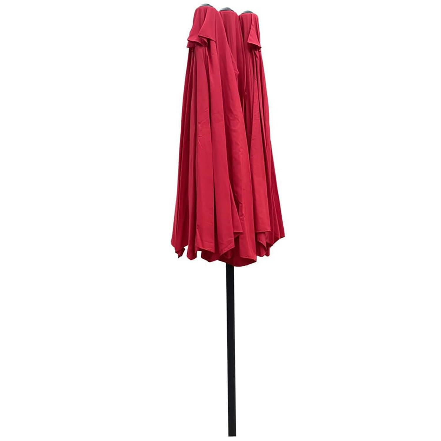 Demi Bonn 15 x 9ft Double-Sided Patio Umbrella Outdoor Market Table ...