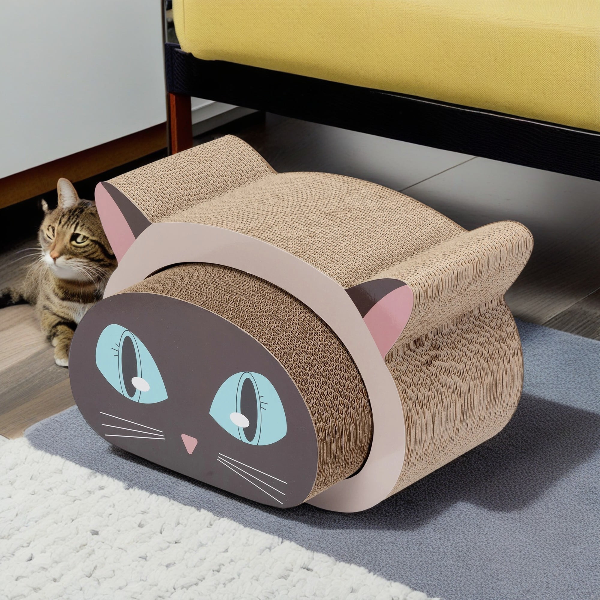 Demi Bonn 18" Cat Scratching Pads Cardboard for Jumbo Adult Cats, Cat ...