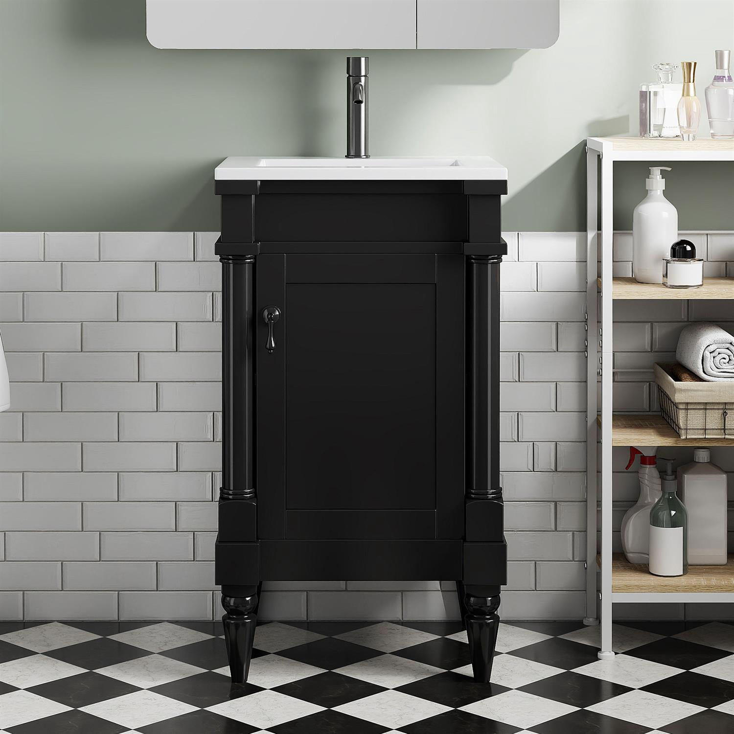 Demi Bonn 18 - Inch Modern Bathroom Vanity with Sink - Freestanding ...