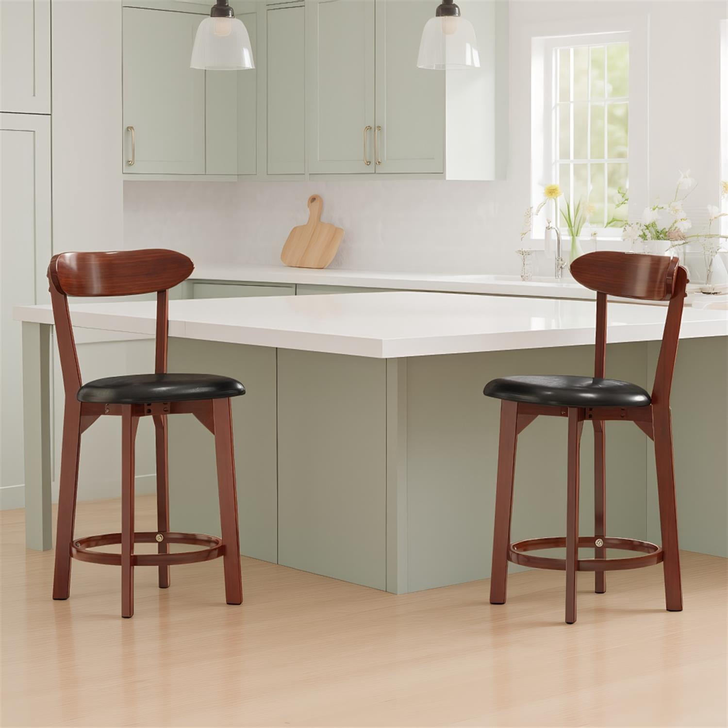Demi Bonn 24" Modern Armless Dining Chair Set of 2, Upholstered ...