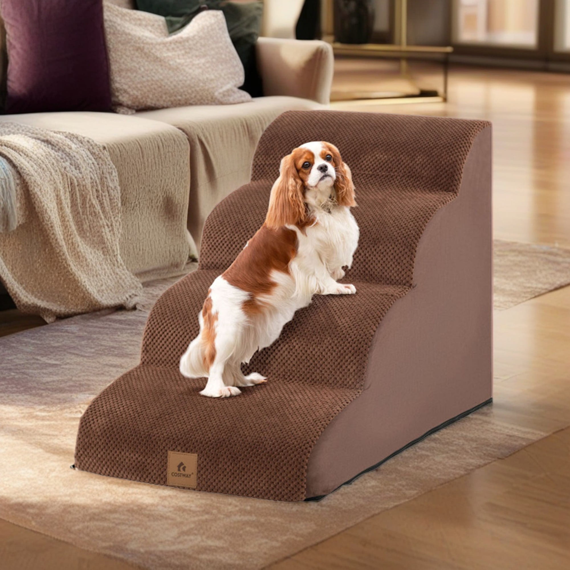 Demi Bonn 28" Dog Stairs for Small Pets with High-Density Sponge and ...