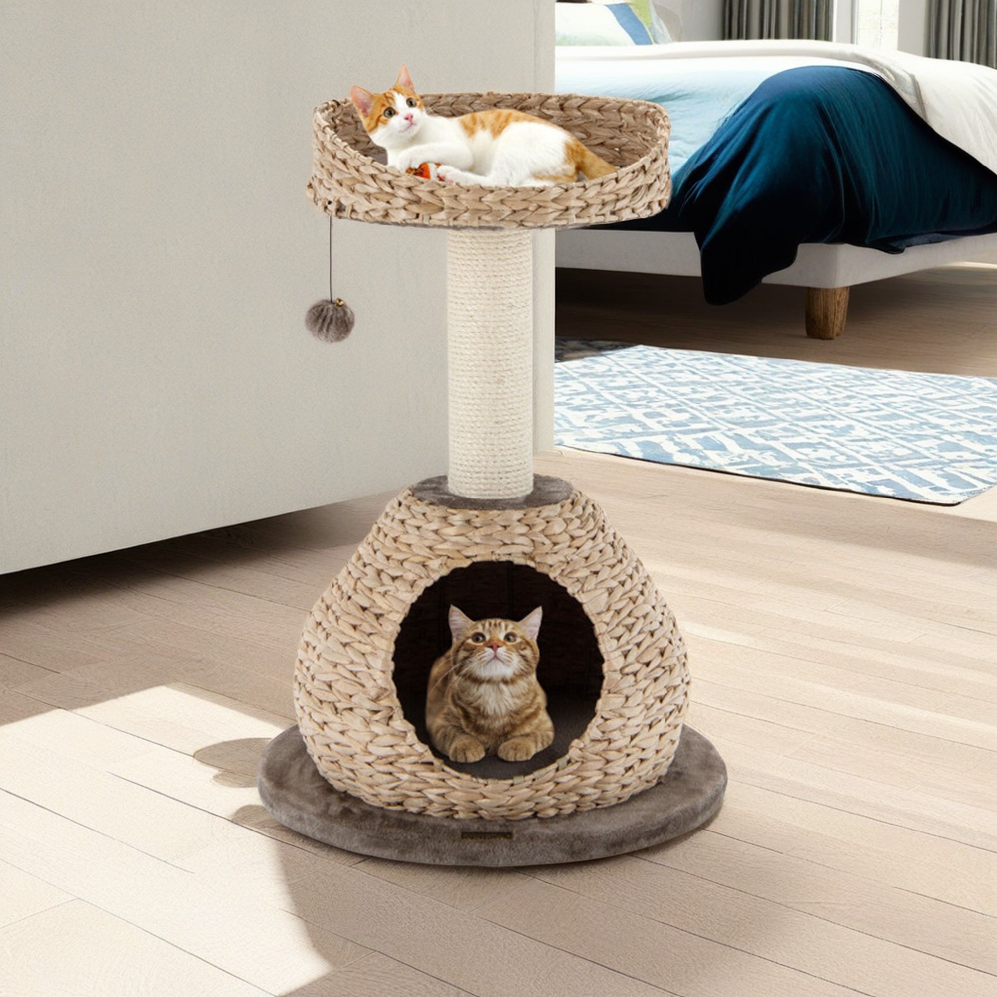 Demi Bonn 28" Small Cat Tree Tower with Cat Scratching Post for Indoor ...