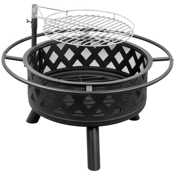Demi Bonn 30" Versatile Outdoor Metal Fire Pits with Cooking Grates ...