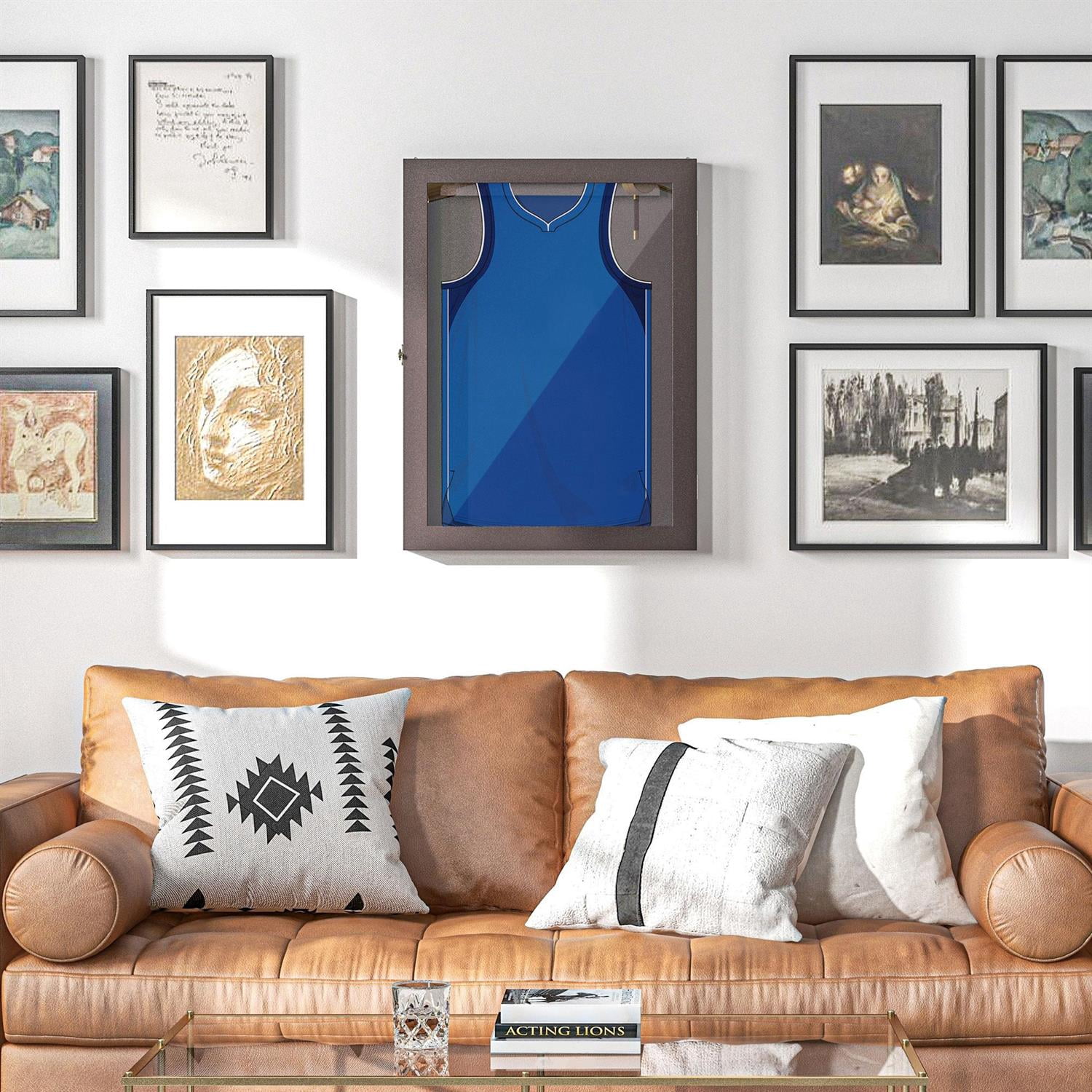Demi Bonn 31" Wooden Wall Mounted Jersey Memorabilia Shadow Box Display ...