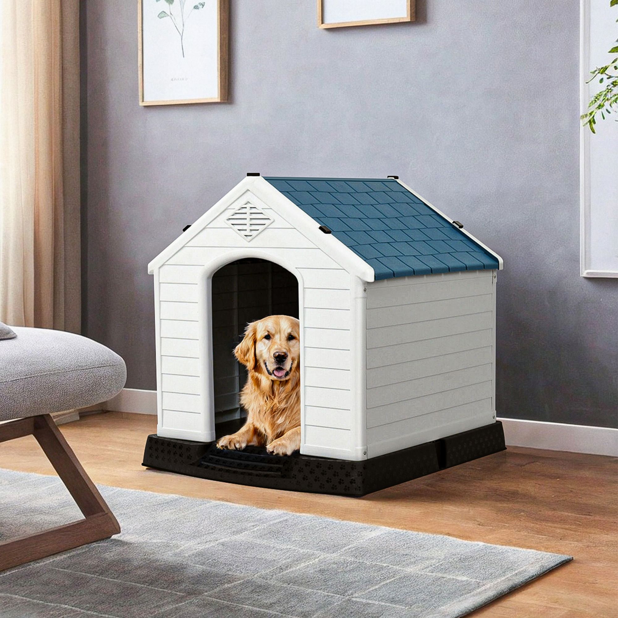 Demi Bonn 33" Outdoor Waterproof Dog House, Pet Houses for Medium Dogs ...