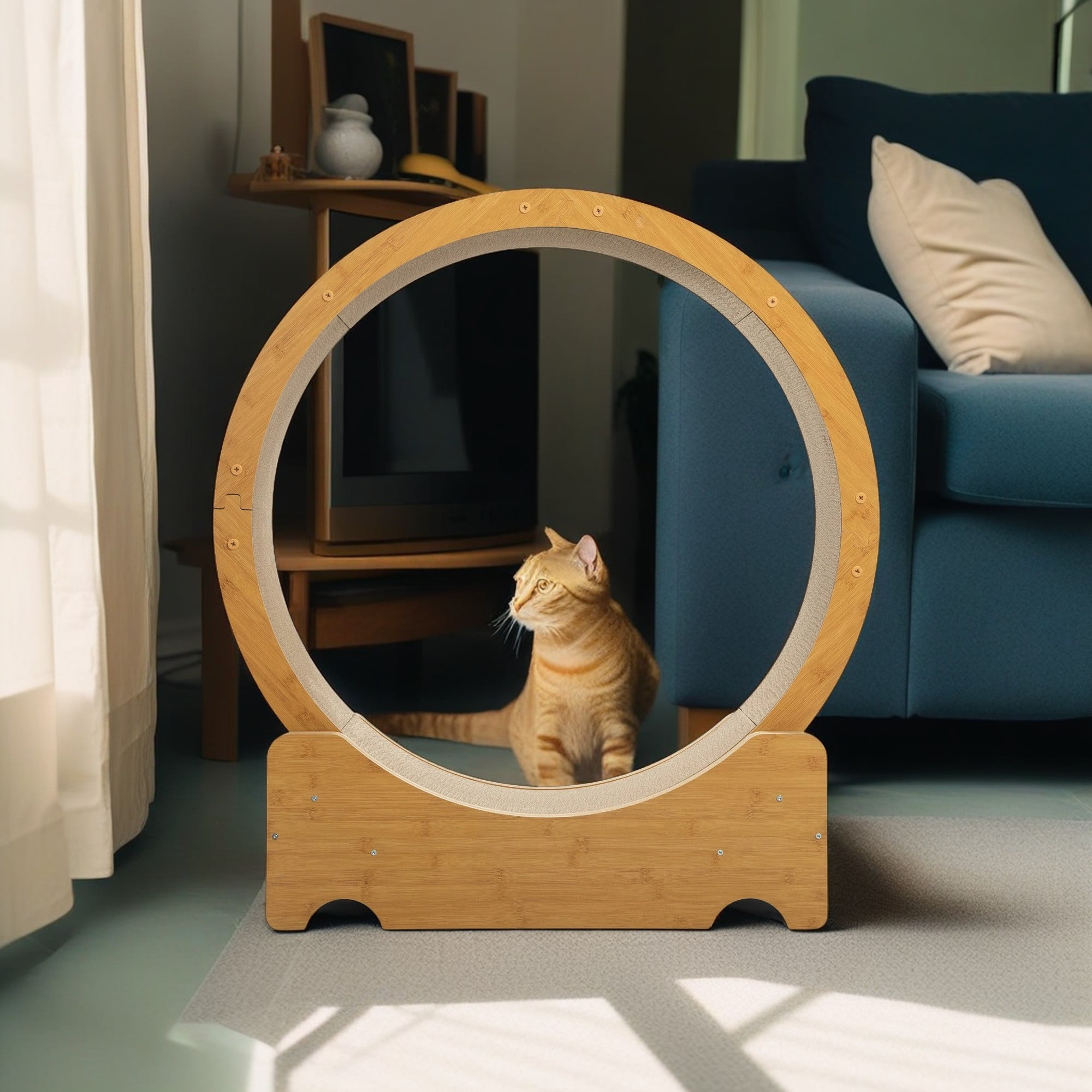 Demi Bonn 38" Cat Exercise Wheel for Indoor Cat, Cat Running Wheel with ...
