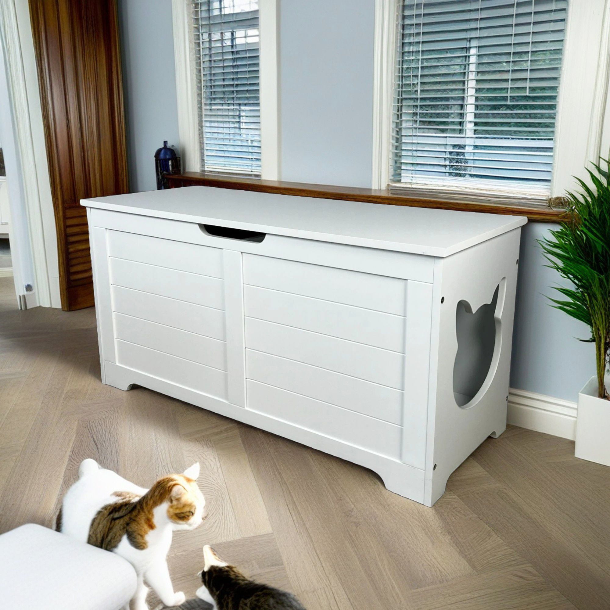 Demi Bonn 39" Large Hidden Cat Litter Box Furniture for Indoor Cats ...
