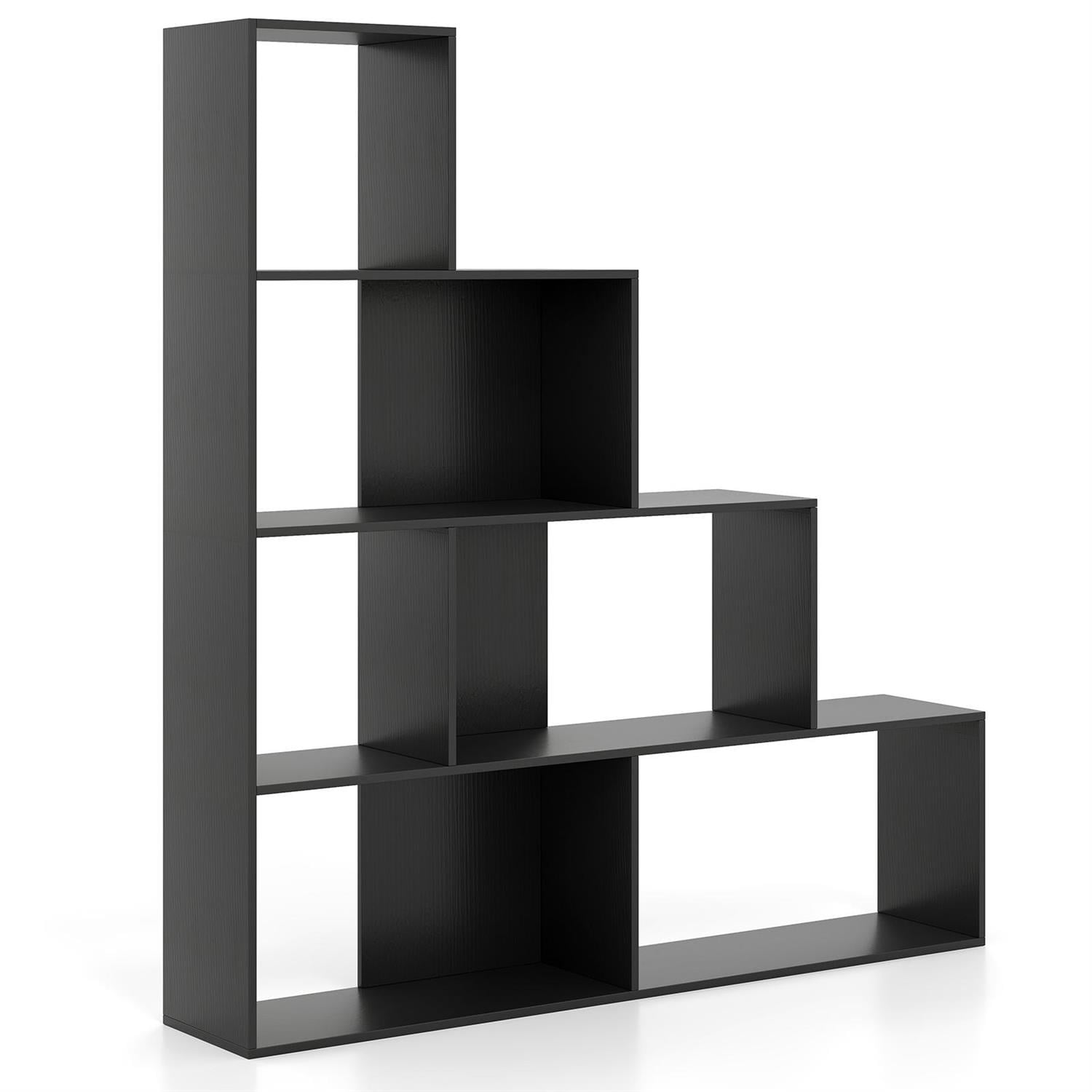 Demi Bonn 4-Tier Modern Stepped Bookshelf, 6 Storage Cubes, Anti ...