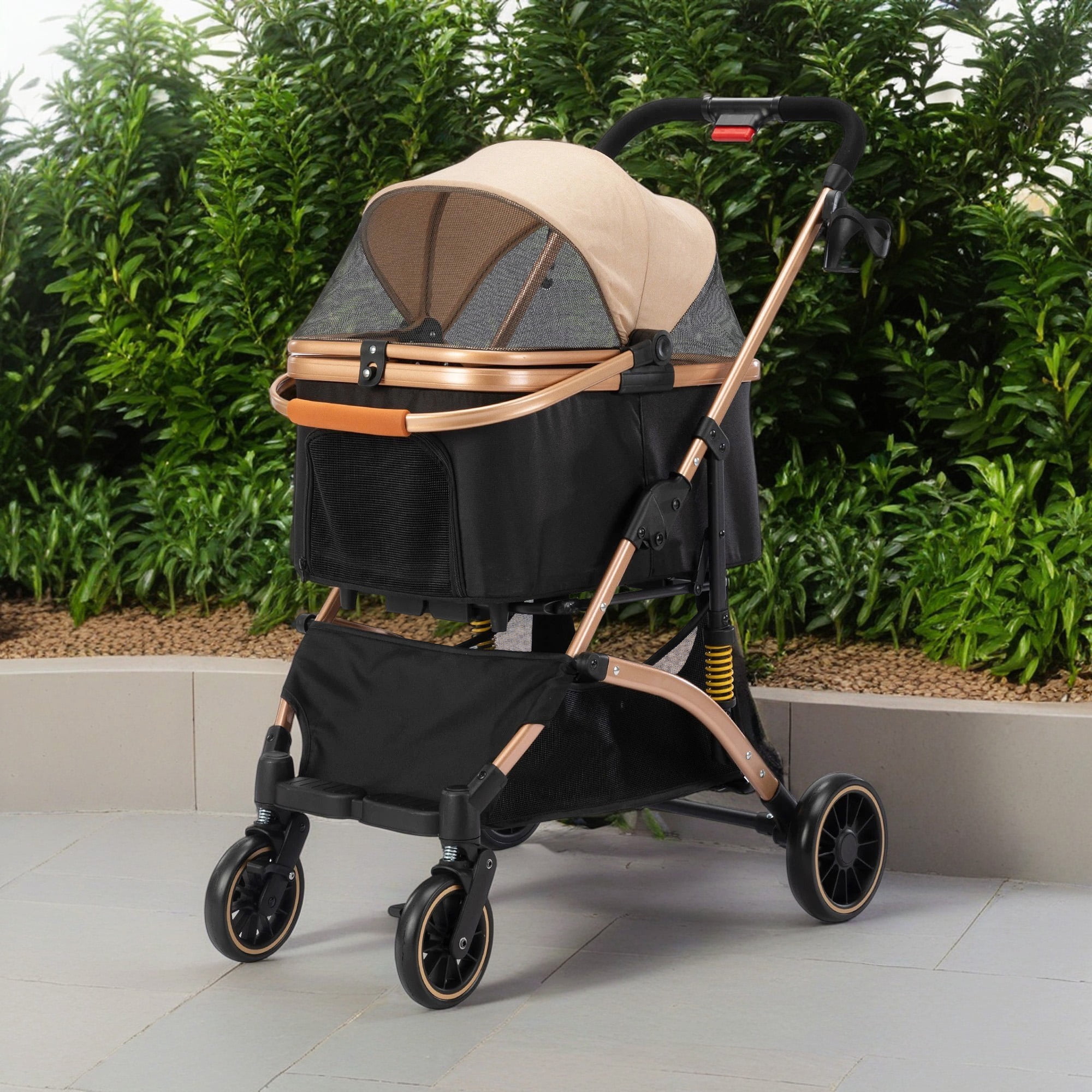 Demi Bonn 4 Wheels Pet Stroller Folding Lightweight Dog Stroller with ...