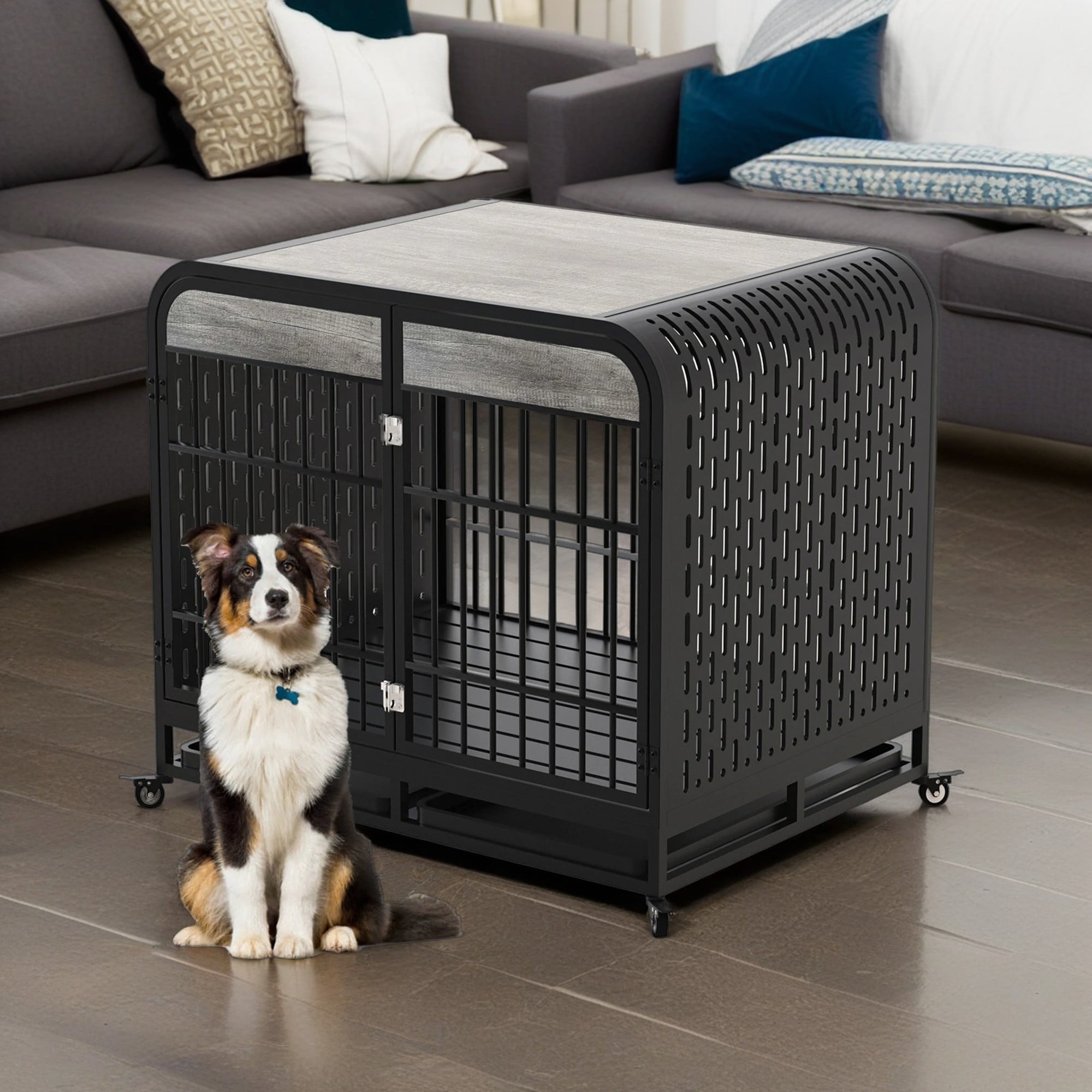 Demi Bonn 40" Heavy Duty Indestructible Dog Crate Furniture, Escape ...