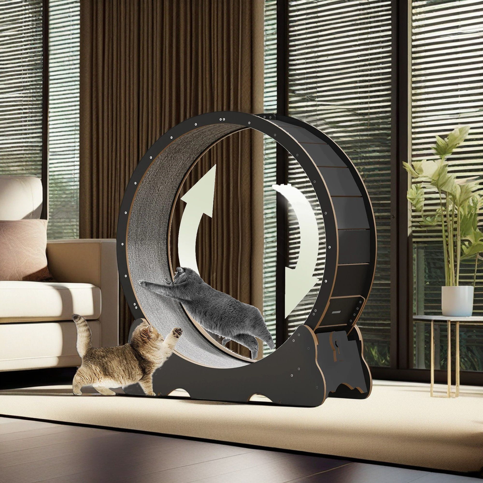 Demi Bonn 45" Large Cat Treadmill, Cat Exercise Treadmill with Carpeted ...