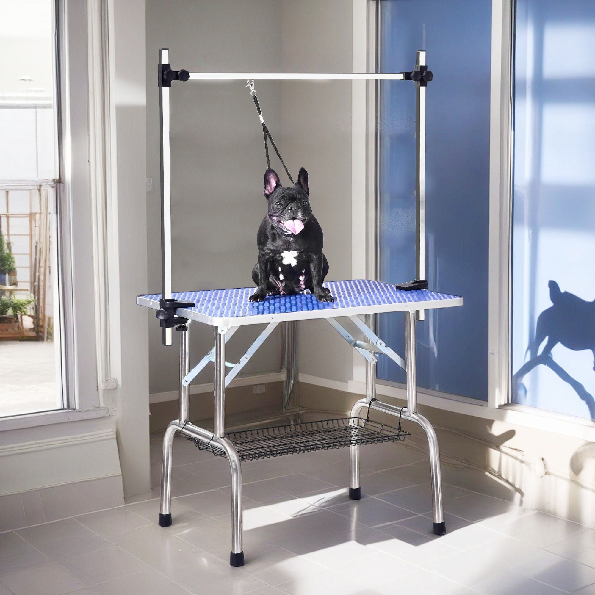 Demi Bonn 46" Dog Pet Grooming Table, Adjustable Arm Foldable Non-Slip ...