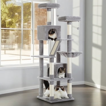 "PEQULTI 71"" Pink Cat Tree Tower with Climbing Scratching Posts for ...