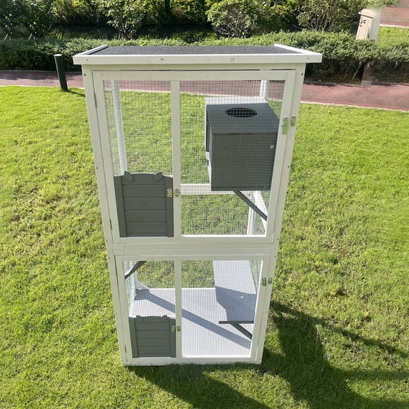 Demi Bonn 71" Outdoor Cat Cage, Pet Climbing Rack Large Cat House for ...