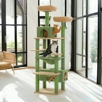 Pefilos 72" Cat Tree Tower for Large Cats, Indoor Cat Condo with Sisal ...