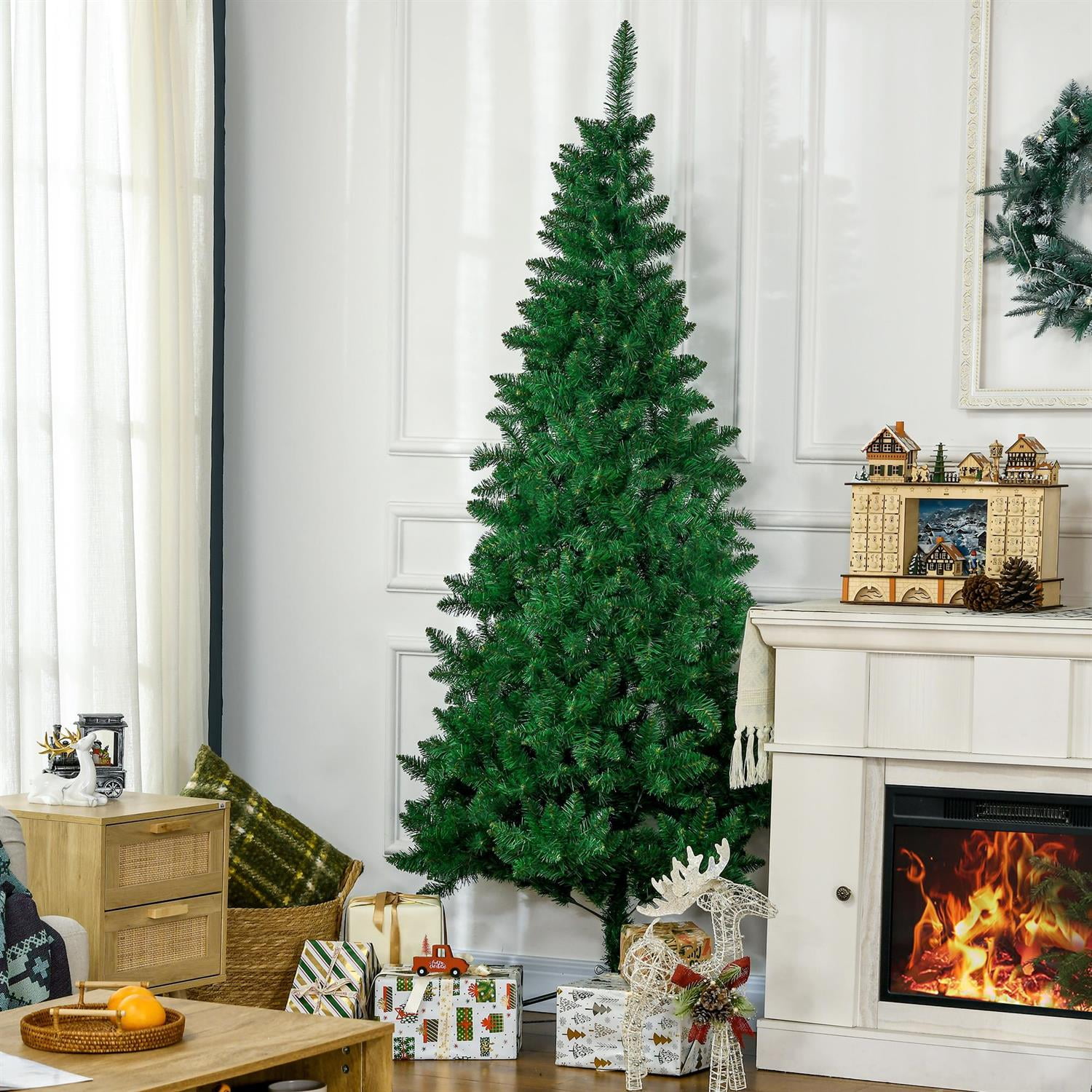 Demi Bonn 7ft Christmas Tree Artificial Half Tree with Auto Open and ...