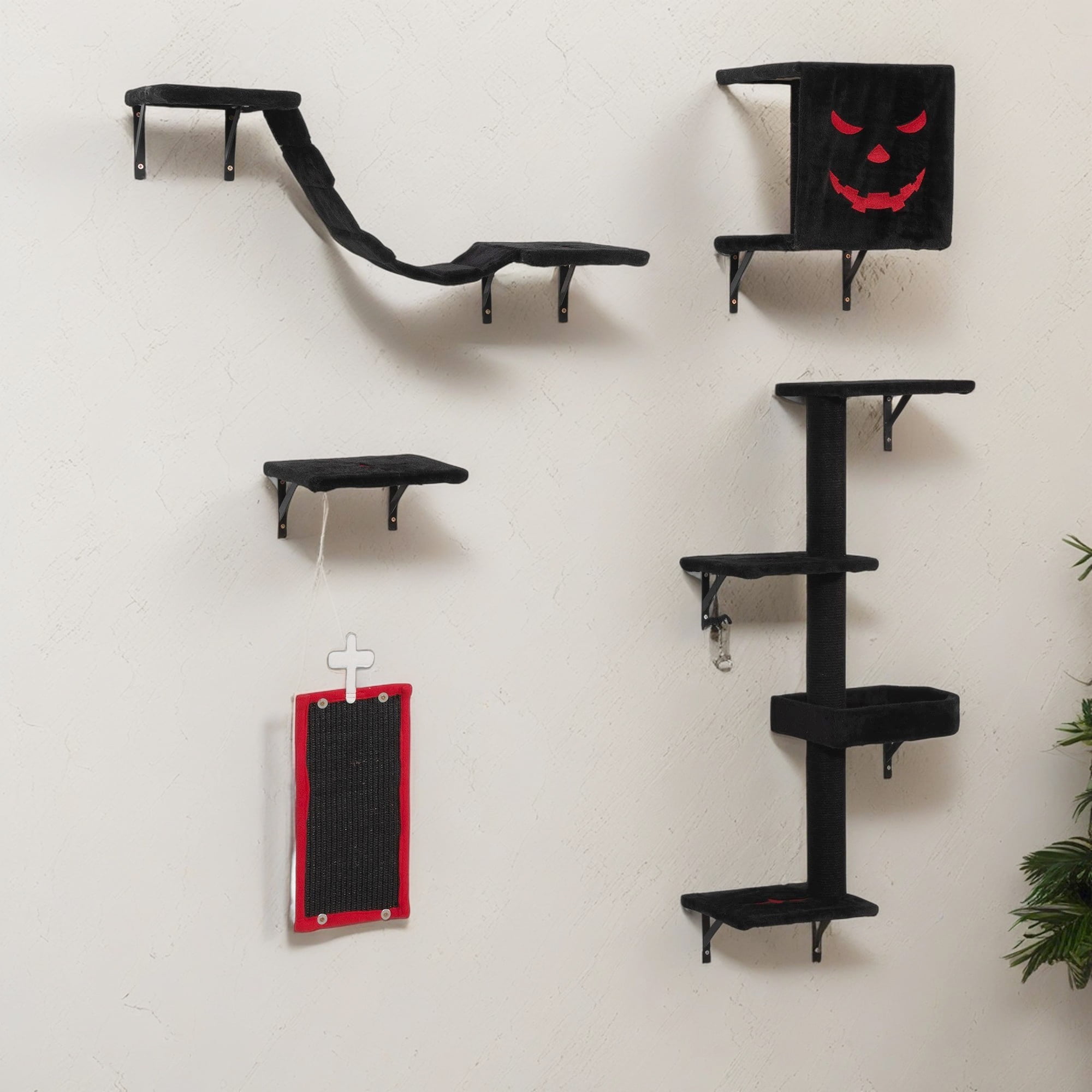Demi Bonn Cat Wall Shelves and Perches Set for 5, Cat Tower for Adult ...